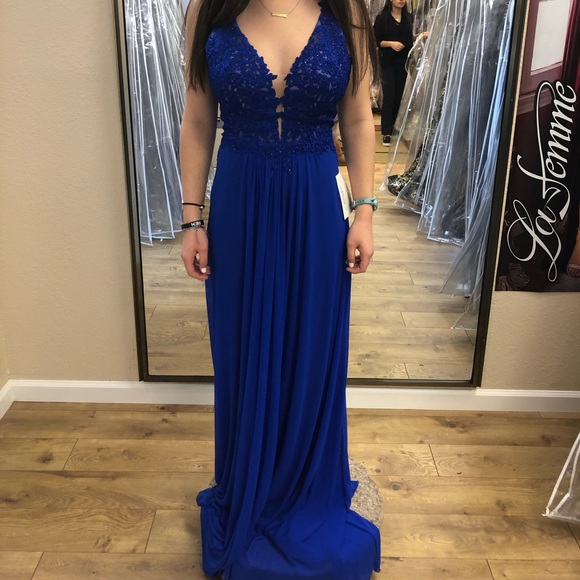 Faviana | Dresses | Favianna 80 Electric Blue Prom Dress | Poshmark